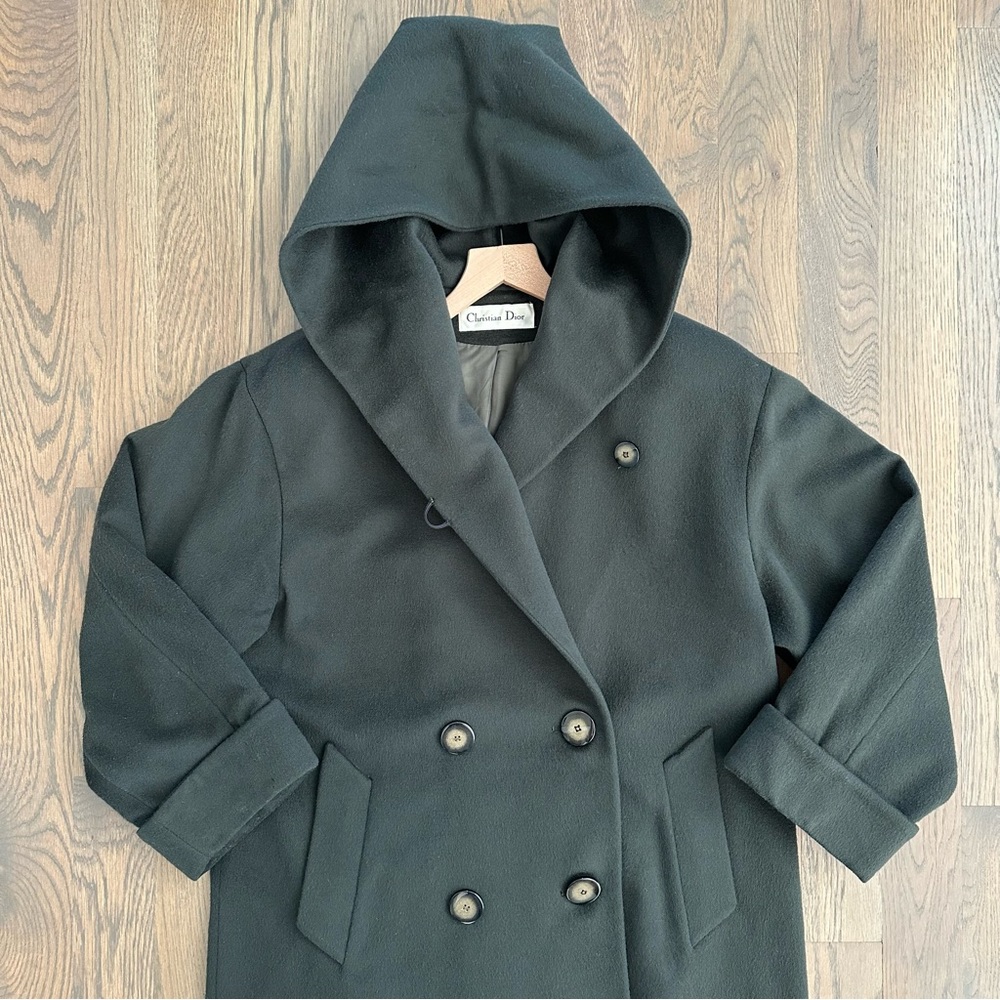 Vintage 1960s Christian Dior Loro Piana Lambswool Hoo… - Gem